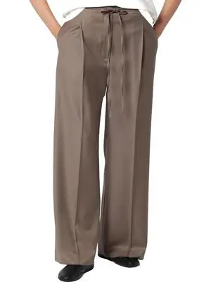 RÓHE Drawstring Wide-leg Pants - Brown