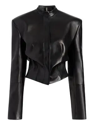 Khaite Long-sleeve Leather Jacket - Black