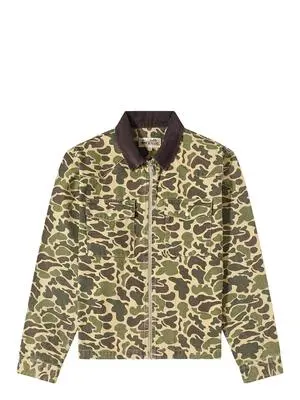 StÜssy Washed Canvas Work Shirt 'camo - Multicolor