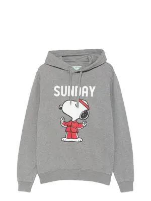 MC2 SAINT BARTH Snoopy-print Drawstring Hoodie - Grey