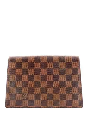 LOUIS VUITTON Croisette Chain Wallet Nm Damier Crossbody Bag - Brown