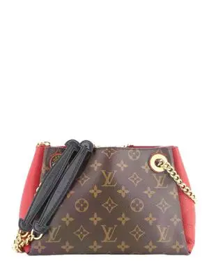 LOUIS VUITTON Surene Handbag Monogram Canvas With Leather Bb Shoulder Bag - Red