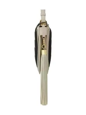 LANVIN Tassel Leather Bag Charm Grey