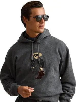 Ralph Lauren Relaxed Fit Polo Bear Hoodie - Medium Grey Melange