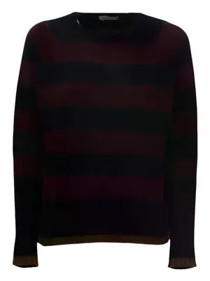 BEYOU Striped Cashmere Sweater - Blue