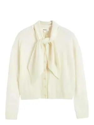 Chinti & Parker Tie-neck Button-up Cardigan - Neutrals