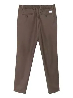 MANUEL RITZ Seoul Drawstring Flannel Trousers - Brown