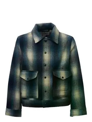 Filson Mackinaw Plaid Wool Jacket - Blue