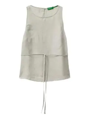 BENETTON Belted Sleeveless Top - Neutrals