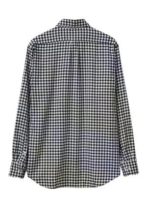 BENETTON Gingham-check Flannel Shirt - Blue