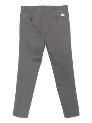 MANUEL RITZ Milano Slim-fit Cotton-twill Trousers - Grey