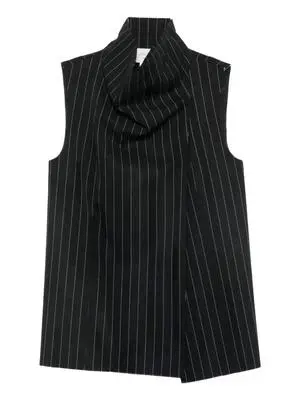 SPORTMAX Pinstripe-pattern Sleeveless Top