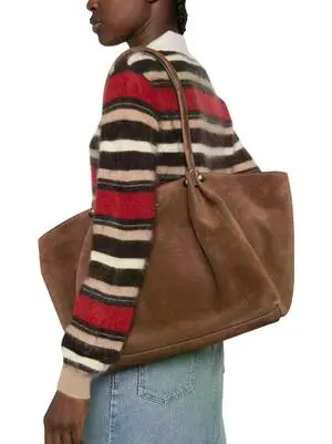 Max Mara Suede Tote Bag - Brown