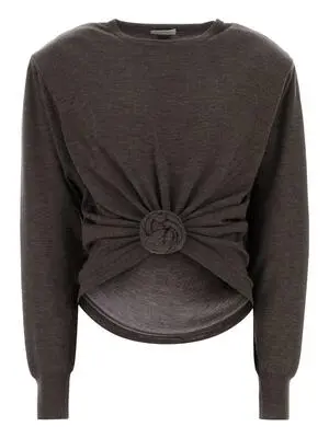 Magda Butrym Mud Wool Sweater - Brown