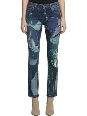 DOLCE & GABBANA Patchwork Straight-leg Jeans