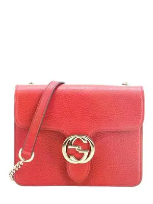 GUCCI Interlocking Leather Small Shoulder Bag
