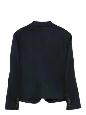 MANUEL RITZ Logo-pin Single-breasted Blazer - Blue