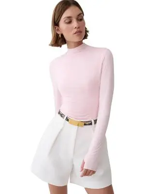 MESHKI Jurney Longsleeve Roll Neck Top