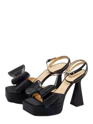 Mach & Mach Le Cadeau Platform Sandals - Black