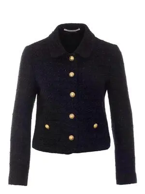 Tagliatore Idelle Tweed-effect Jacket - Black