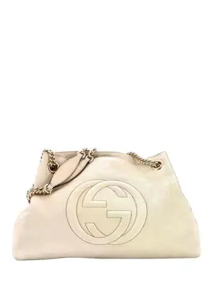 Gucci Soho Chain Strap Leather Medium Shoulder Bag - Neutrals