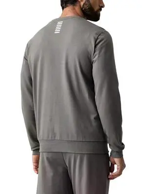EA7 Logo-print Sweatshirt - Grey