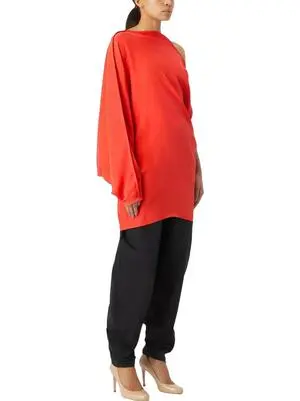Gauge81 Ota Bias-cut Draped Mini Dress - Orange