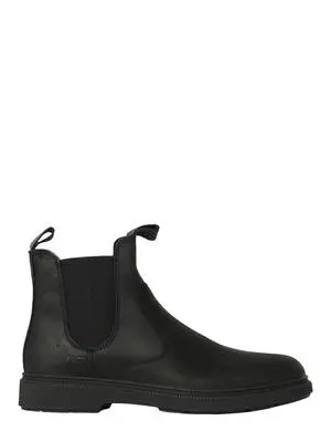 BOSS Ferling Full-grain Leather Chelsea Boots With Rubber Sole - Black