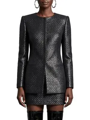 COLLINI MILANO 1937 Eva Slim Fit Woven Wool-blend Cropped Jacket
