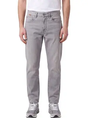 LARDINI Skinny Fit Five-pocket Cotton Denim Jeans With Mid-rise Waist - Grey