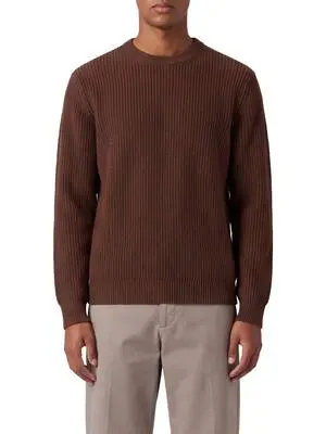 Canali Wool And Cashmere Blend Crewneck Jumper - Camel