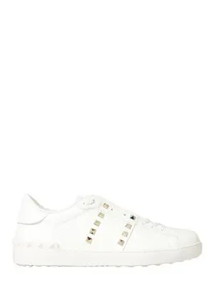 VALENTINO Rockstud Untitled Studded Smooth Leather Trainers