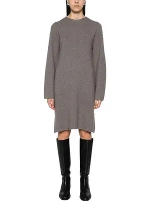 Fabiana Filippi Wool Blend Midi Dress - Brown