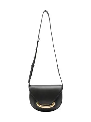 WANDLER Mini Leather Crossbody Bag With Adjustable Strap & Magnetic Closure - Nero