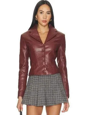 Lioness Merci Jacket In Chocolate - Chestnut