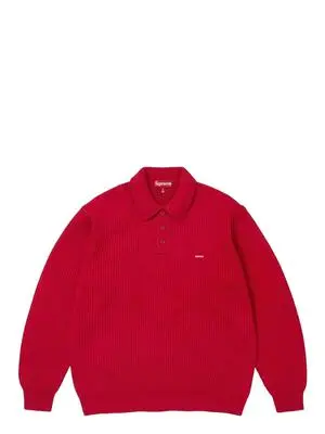 Supreme Fw26 Small Box Sweater Polo - Red