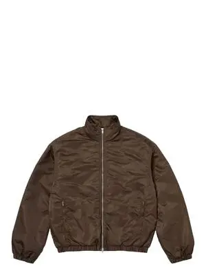Supreme Fw26 Stand Collar Lined Nylon Jacket - Brown