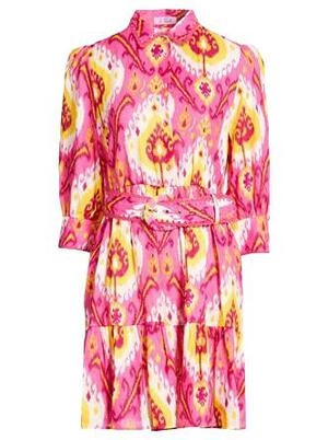 MC2 SAINT BARTH Woman Mini Dress Magenta Size M Linen