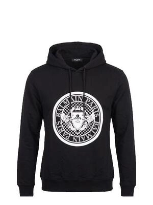 Balmain Man Sweatshirt White Size Xl Cotton, Elastane Black