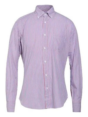 DRUMOHR Man Shirt Light Blue Size 15 Cotton Red