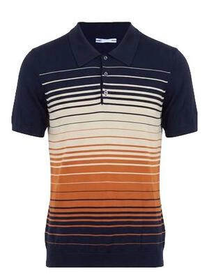 JACOB COHЁN Man Polo Shirt Camel Size L Cotton Blue