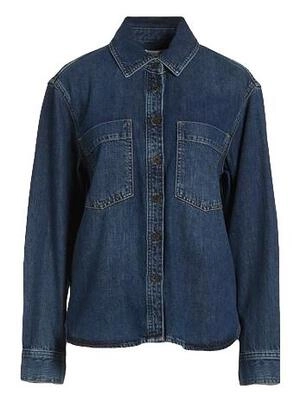 FRAME The Polished Shirt Denim Shirt Size Cotton, Lyocell - Blue
