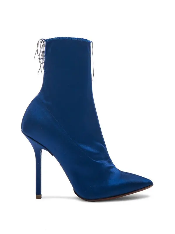 Vetements Naked Satin Hankle Boots - Blue