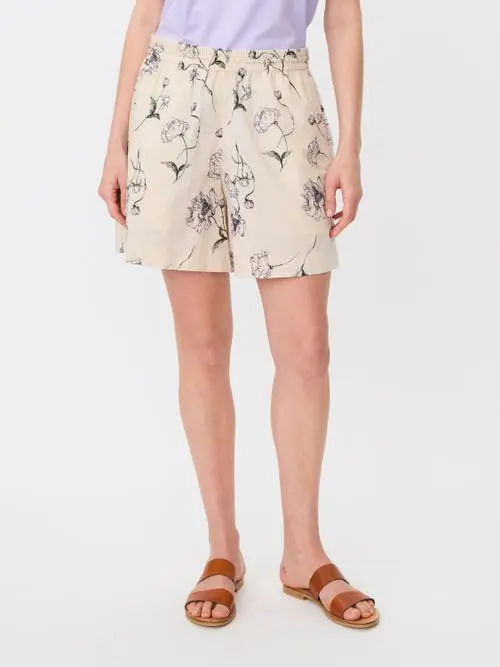 MASAI COPENHAGEN Mapeyora Crinkle Cotton Floral Shorts - Lavender