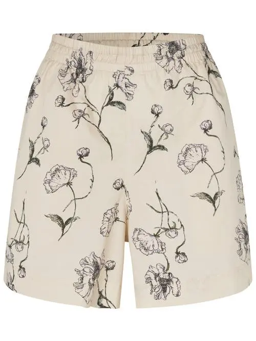 MASAI COPENHAGEN Crinkle Cotton Floral Print Shorts