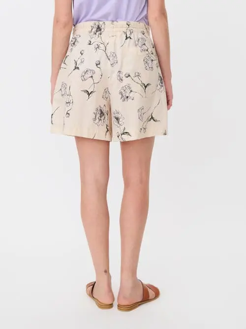 MASAI COPENHAGEN Crinkle Cotton Floral Print Shorts