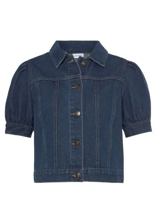 LASCANA Puff Sleeve Denim Jacket