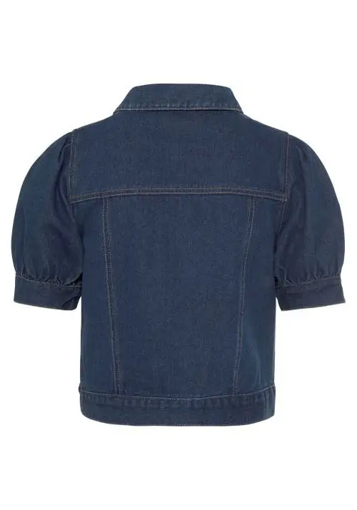 LASCANA Puff Sleeve Denim Jacket