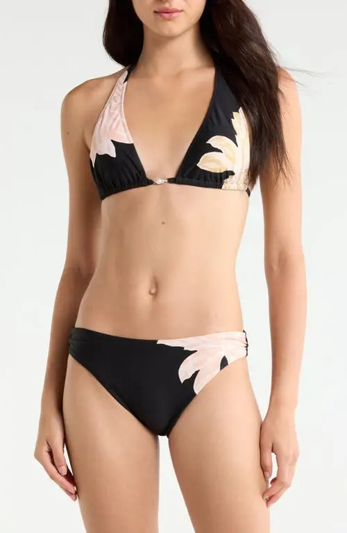 Sanctuary Halter Triangle Bikini Top With Floral Print