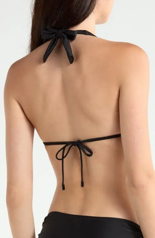Sanctuary Halter Triangle Bikini Top With Floral Print